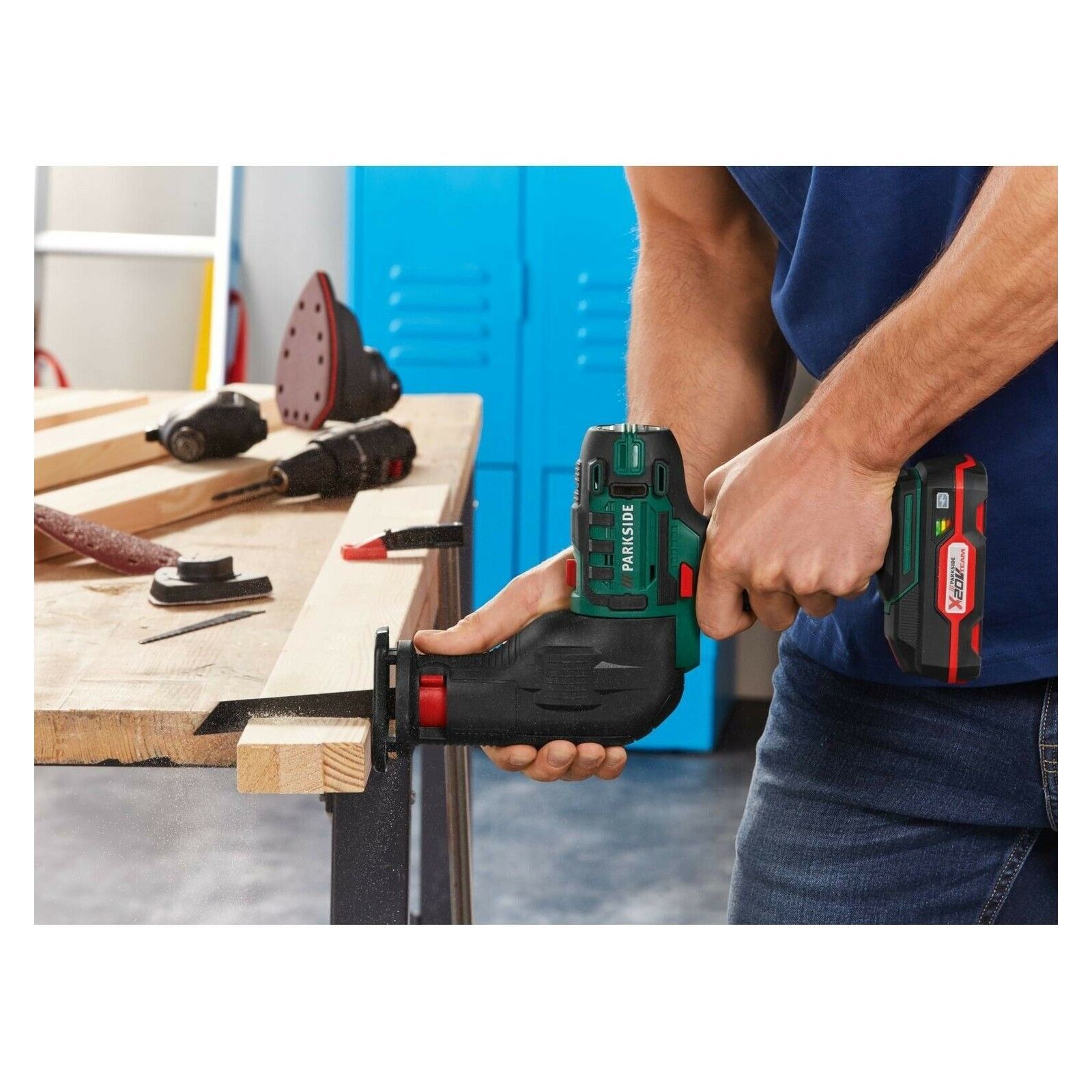 PARKSIDE 4 en 1 PKGA 20-Li C2 Taladro, destornillador, lijadora, sierra ...