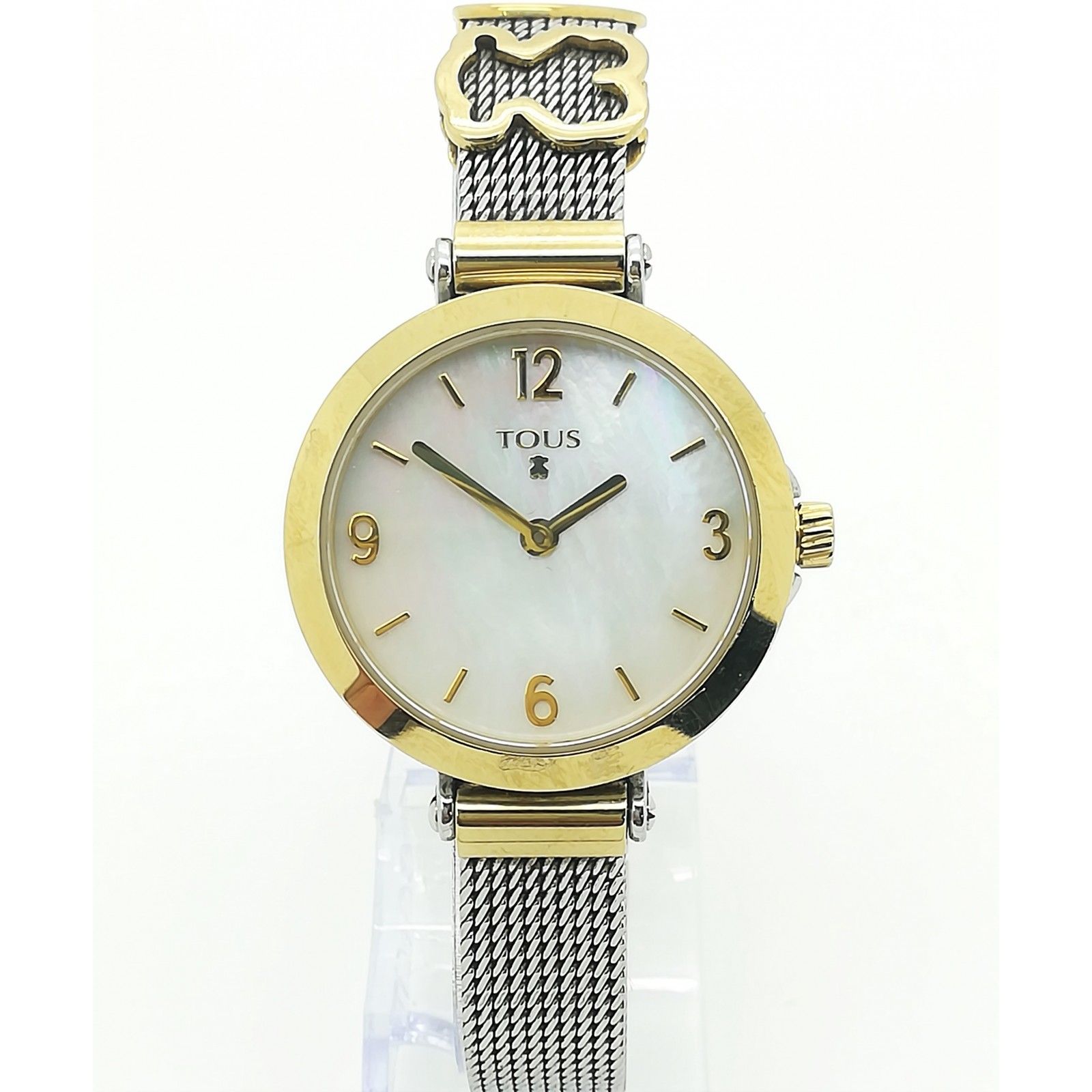 Reloj de Cuarzo TOUS Icon Charms de acero IP dorado con nácar 700350165 ...