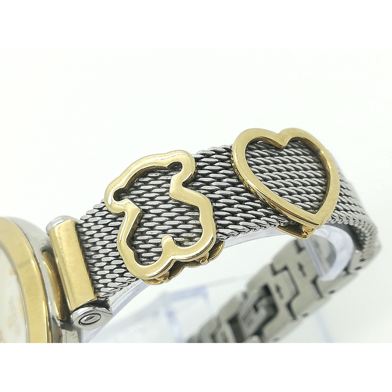 Reloj de Cuarzo TOUS Icon Charms de acero IP dorado con nácar 700350165 ...
