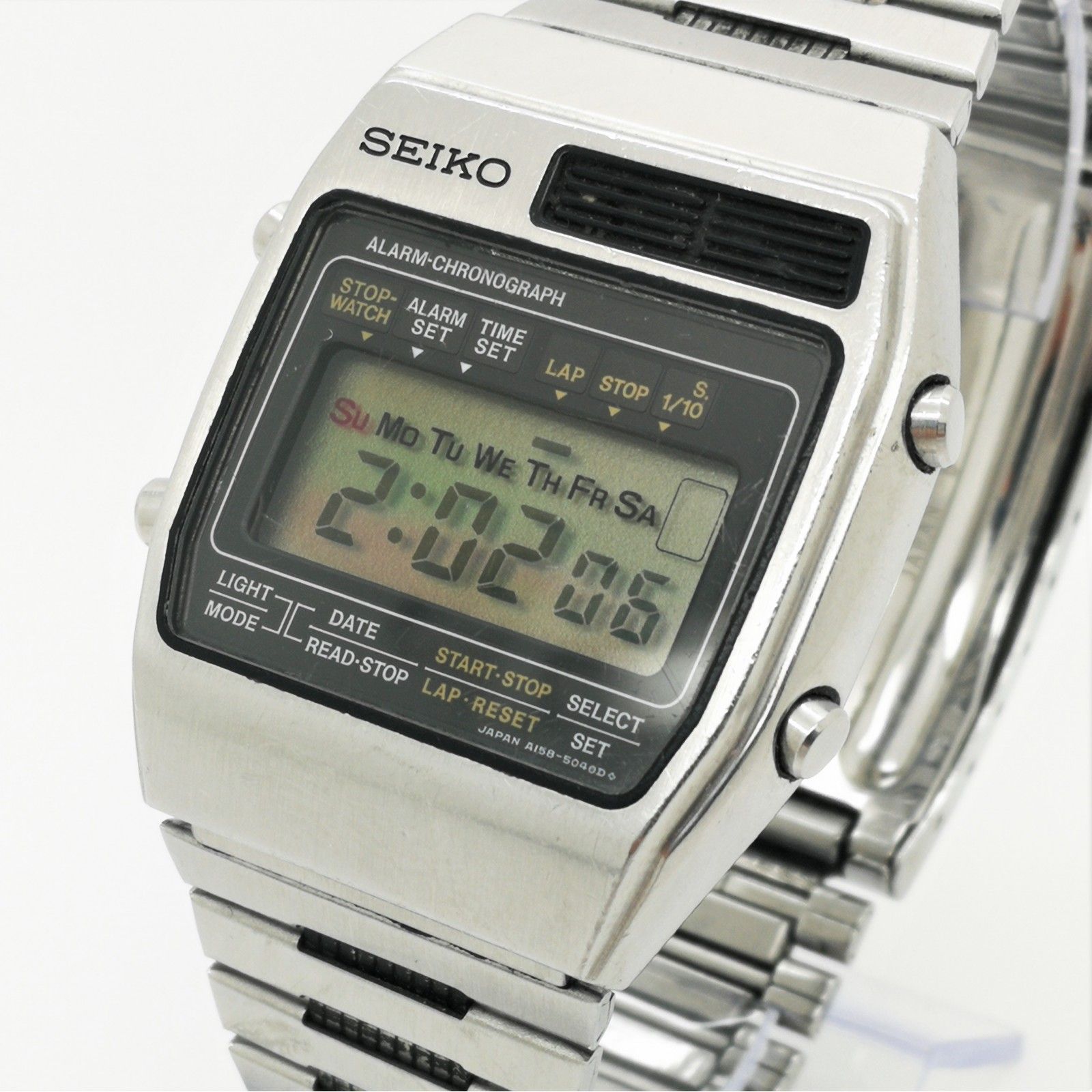 Reloj SEIKO A158-5060 Vintage Quartz Alarm-Chronograph Japan de segunda ...