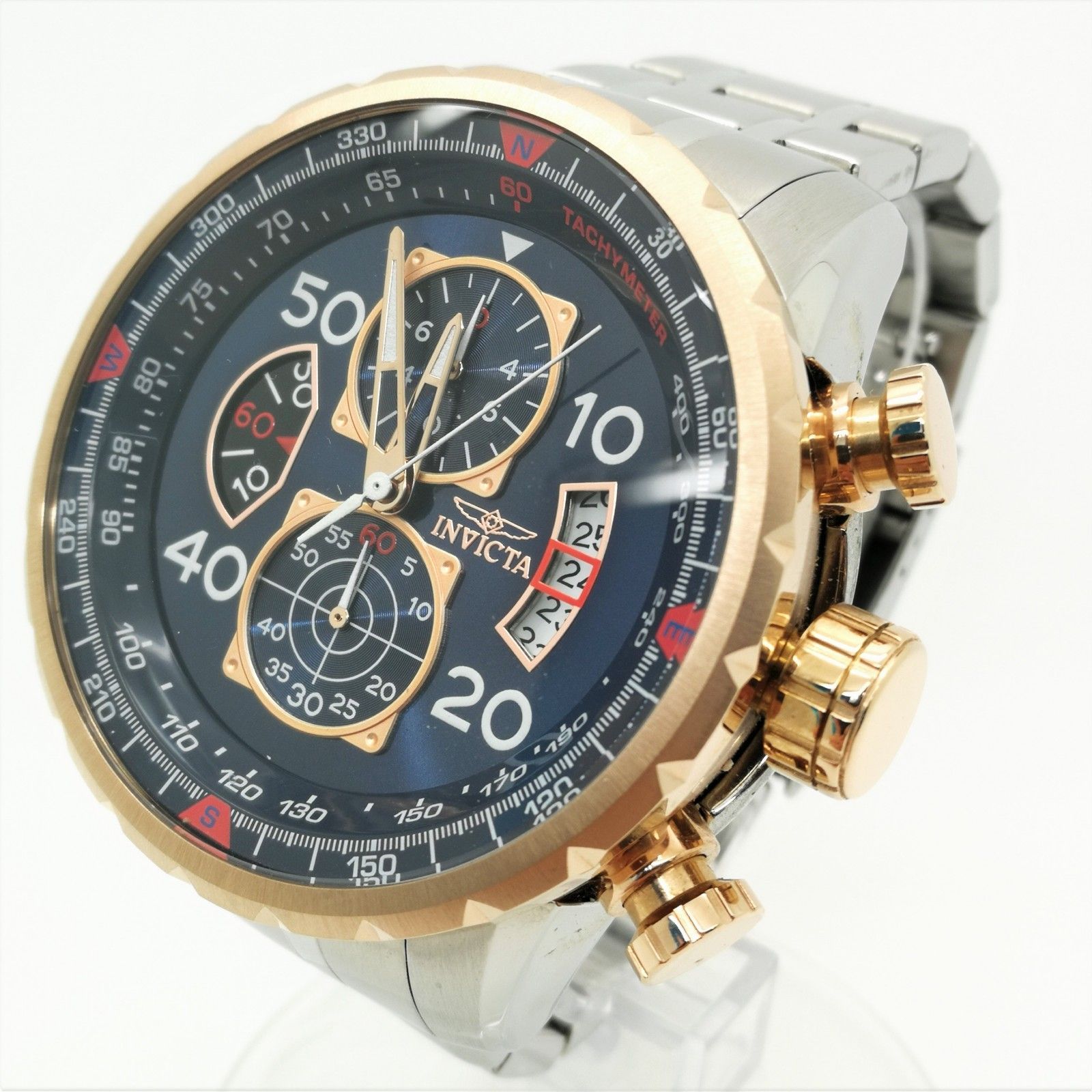 Reloj cuarzo INVICTA Aviator 17203 Chronograph Dial azul 100M de ...