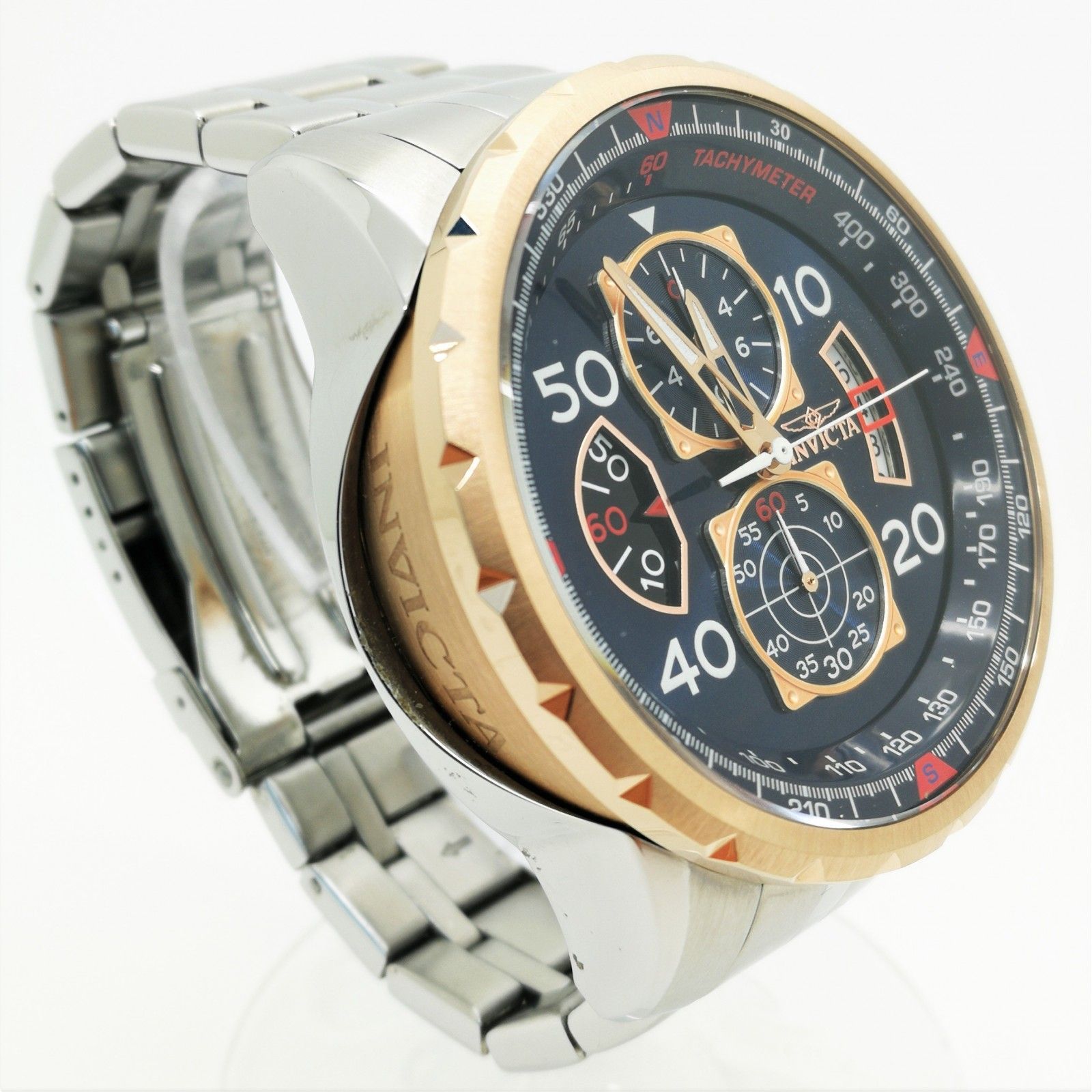 Reloj cuarzo INVICTA Aviator 17203 Chronograph Dial azul 100M de ...