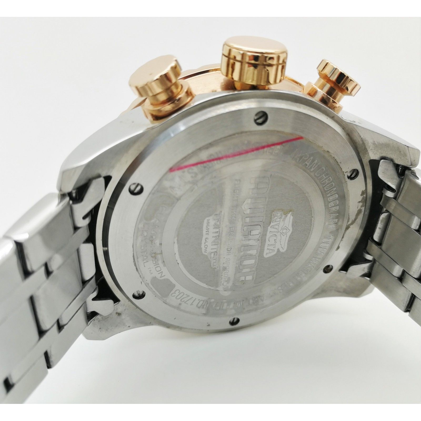 Reloj cuarzo INVICTA Aviator 17203 Chronograph Dial azul 100M de ...