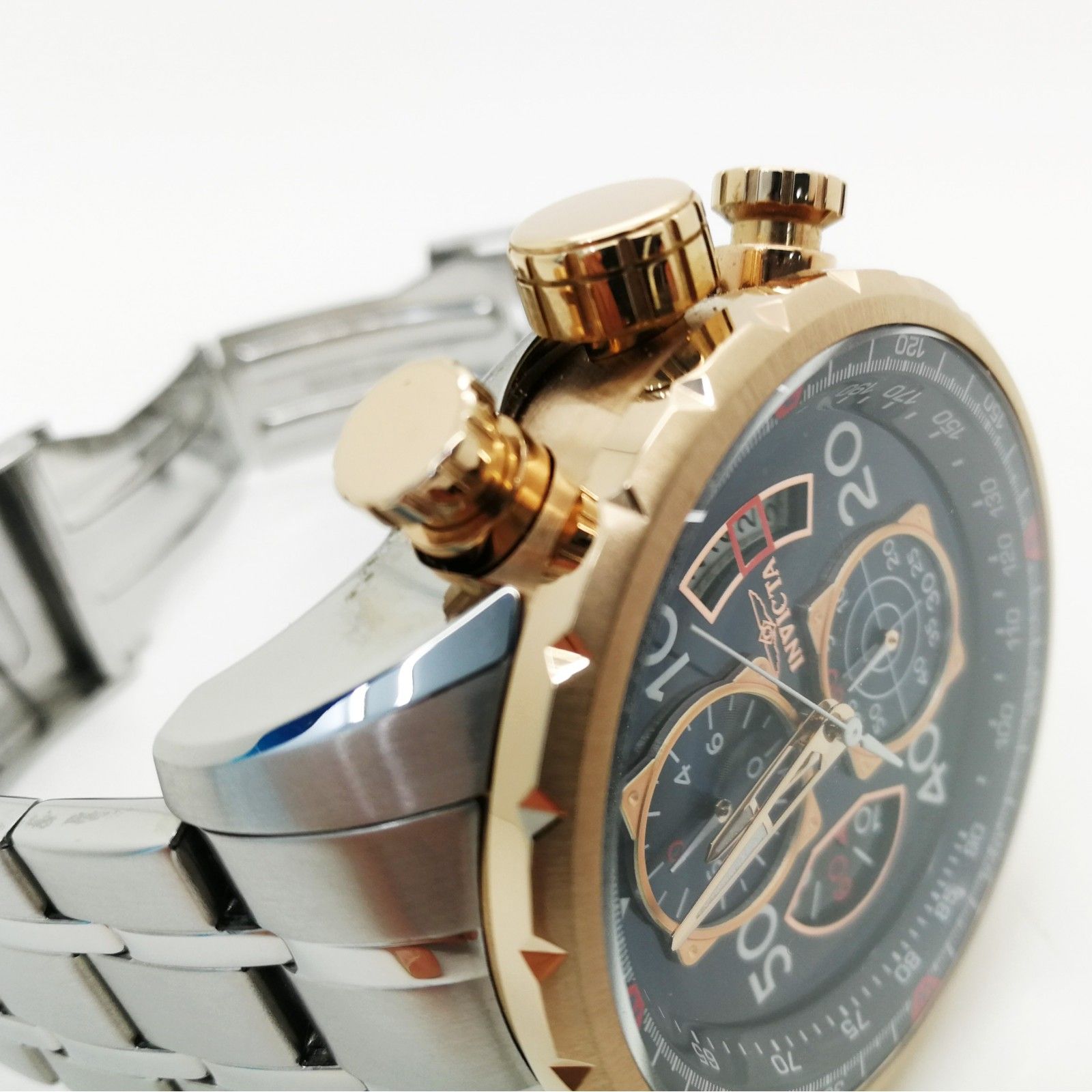 Reloj cuarzo INVICTA Aviator 17203 Chronograph Dial azul 100M de ...