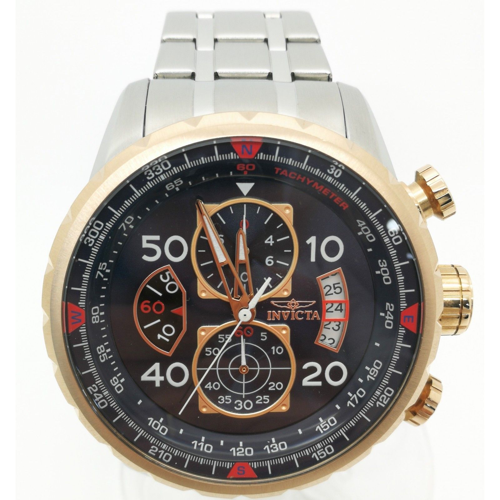 Reloj cuarzo INVICTA Aviator 17203 Chronograph Dial azul 100M de ...