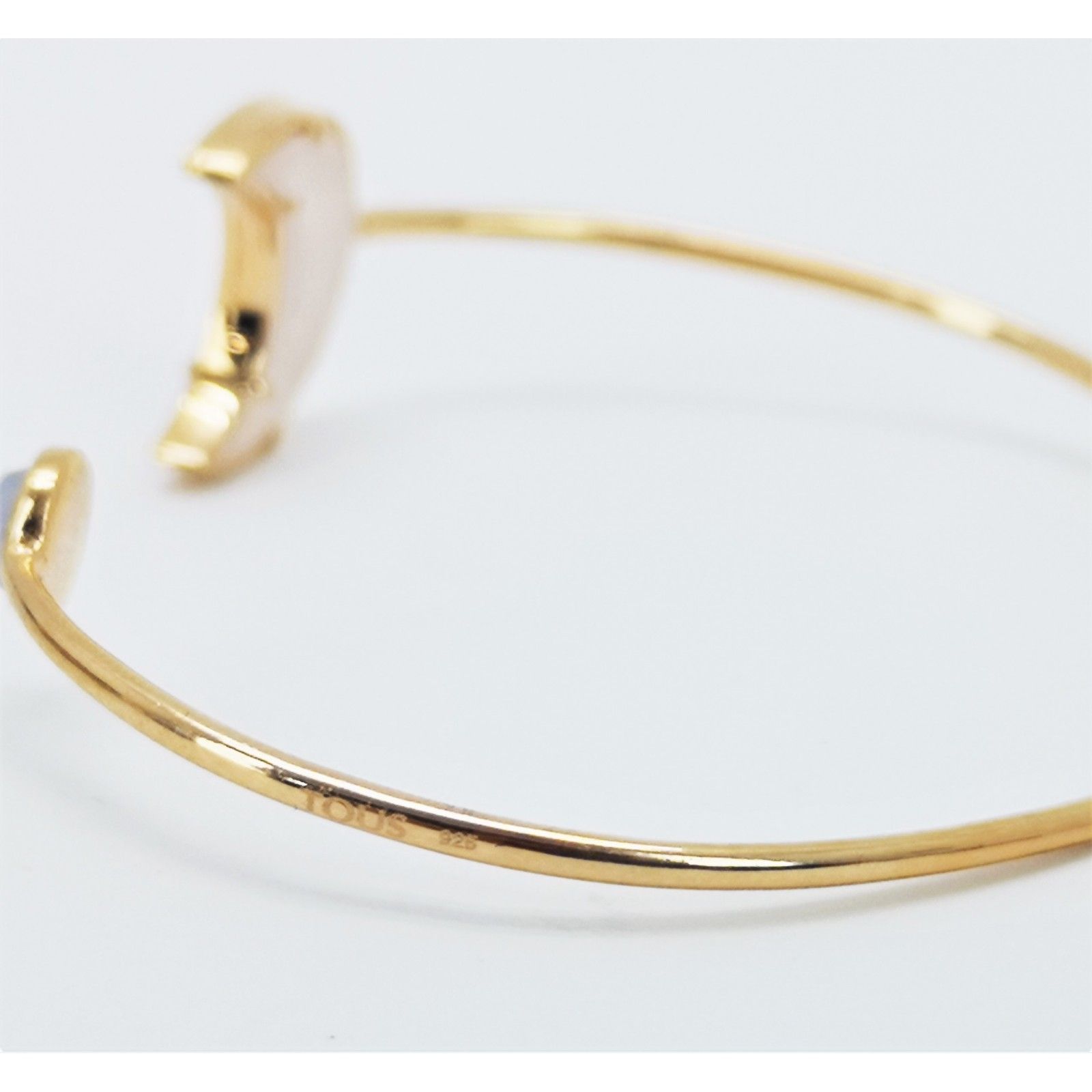 Pulsera TOUS Luna colección Eugenia en plata vermeil con cuarzo rosa y ...