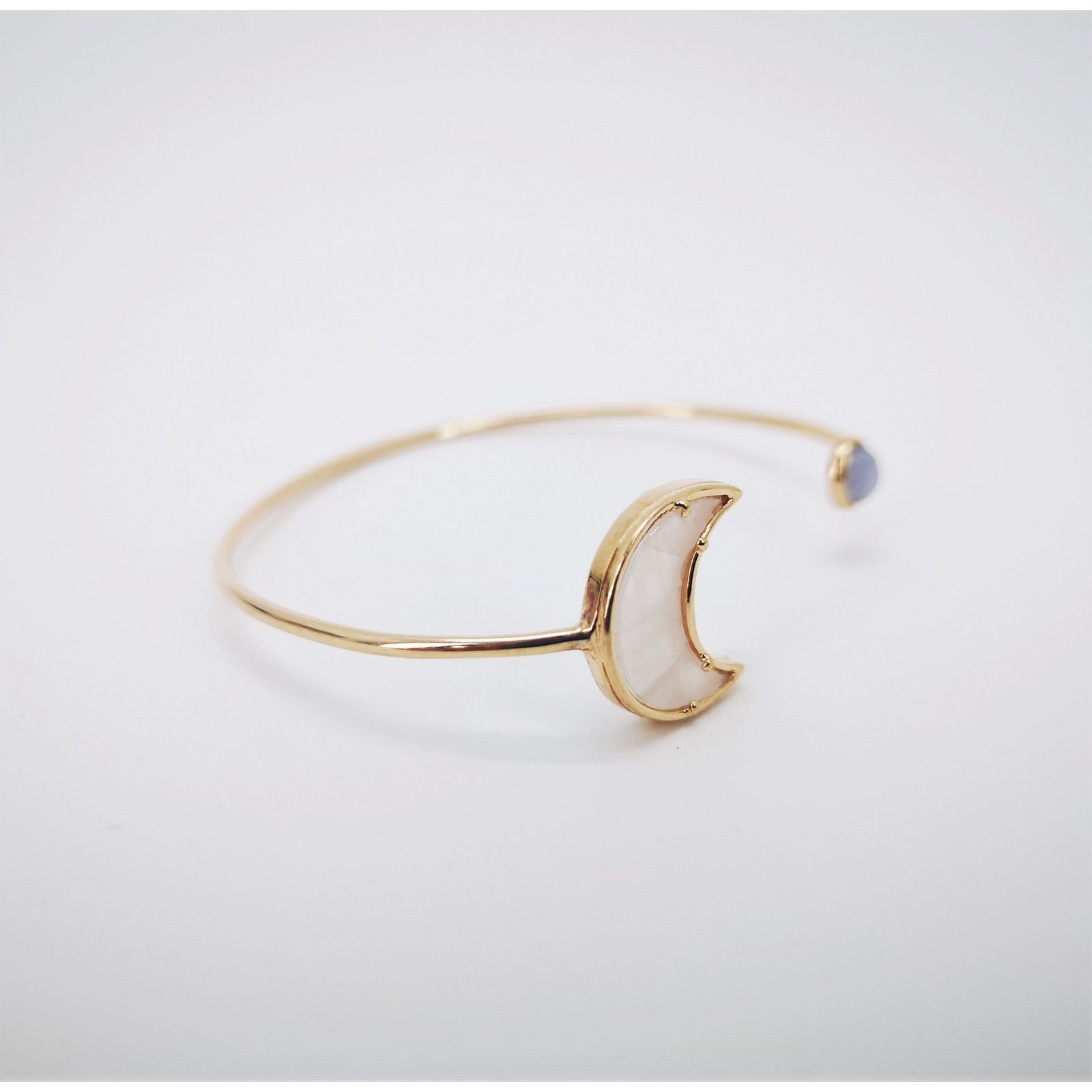 Pulsera TOUS Luna colección Eugenia en plata vermeil con cuarzo rosa y ...