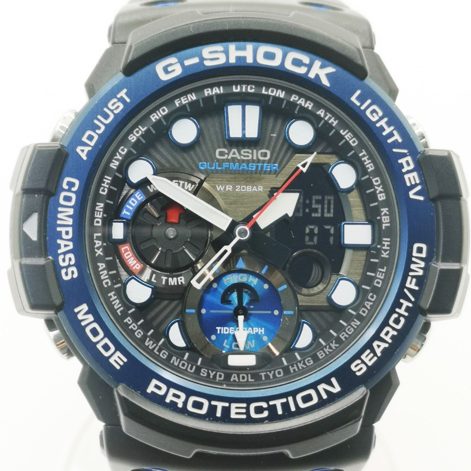 RELOJ CASIO G-SHOCK GULFMASTER 20 BAR GN 1000B CON CORREA ORIGINAL