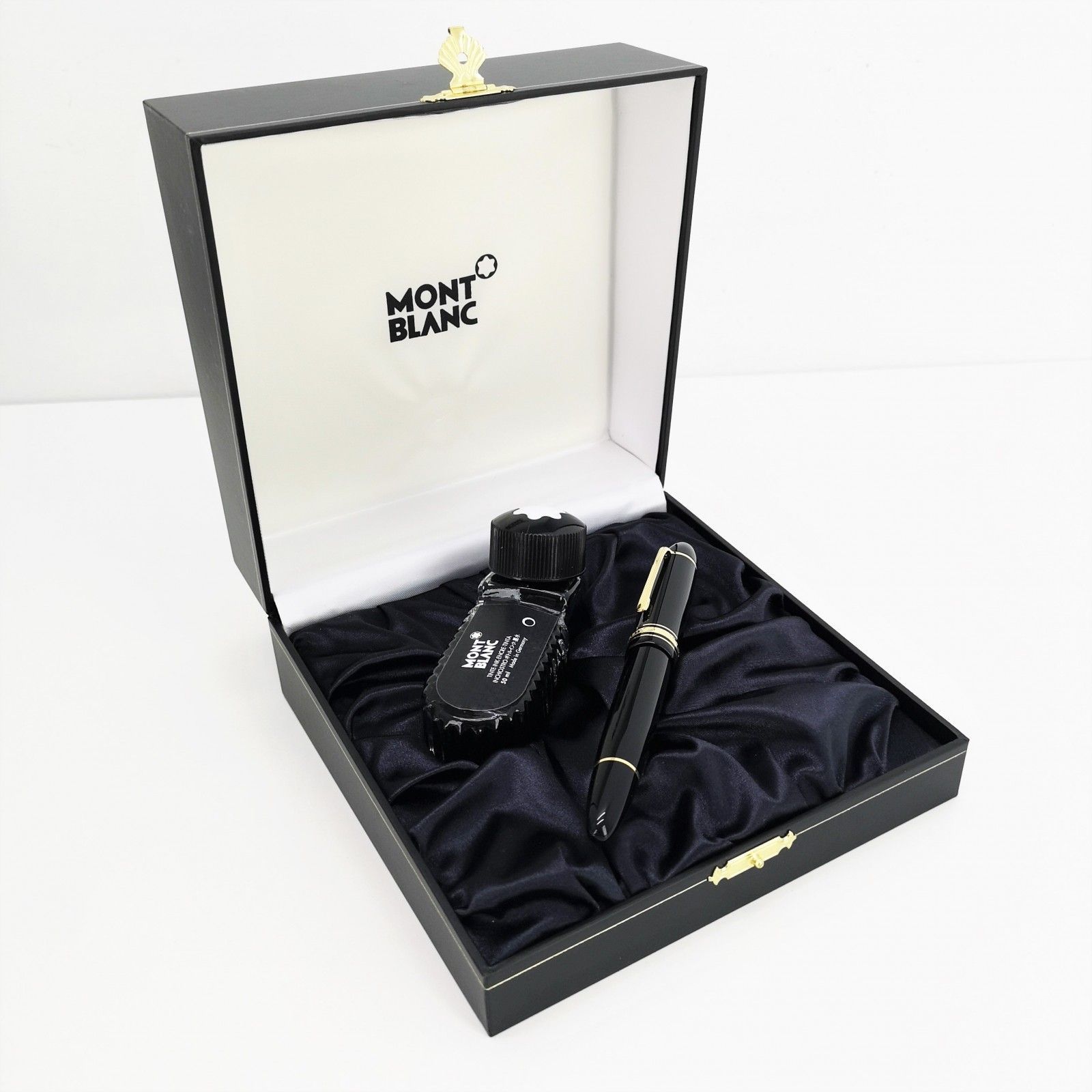 Pluma estilográfica MONTBLANC Meisterstuck M149 con estuche y tintero de segunda mano