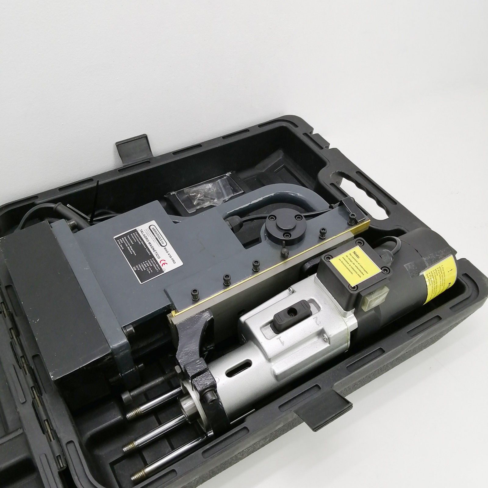 Taladro magnético Abratools Mag-V38-Pro con portabrocas extra de ...