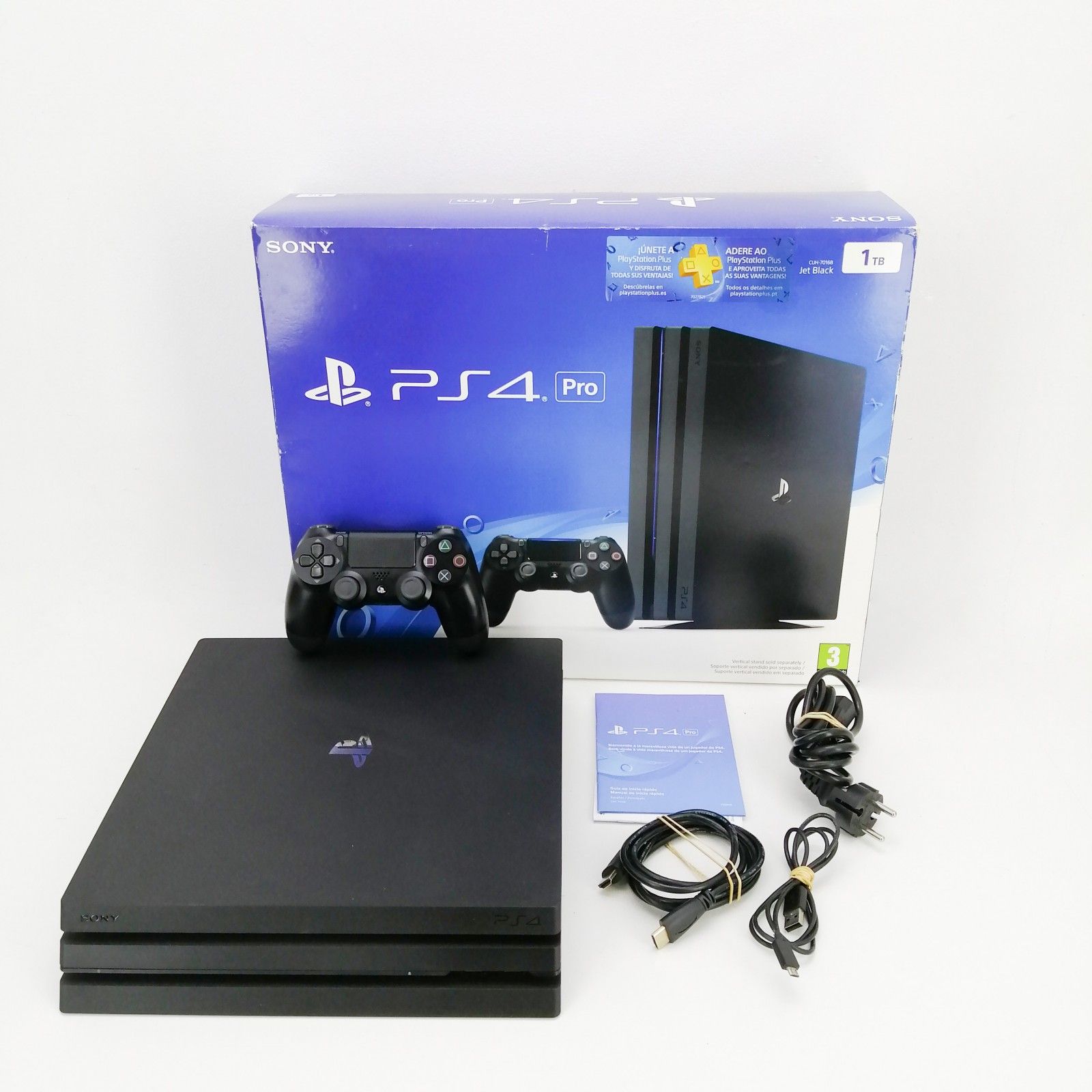 Consola Playstation 4 SONY PS4 PRO 4K 1TB Negra con mando y caja
