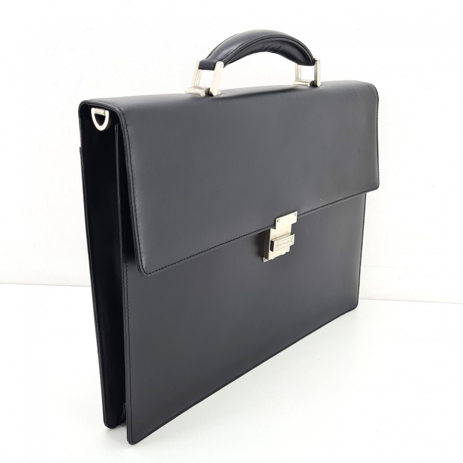 Maletin portadocumentos MONTBLANC de piel de becerro con tarjetas de ...