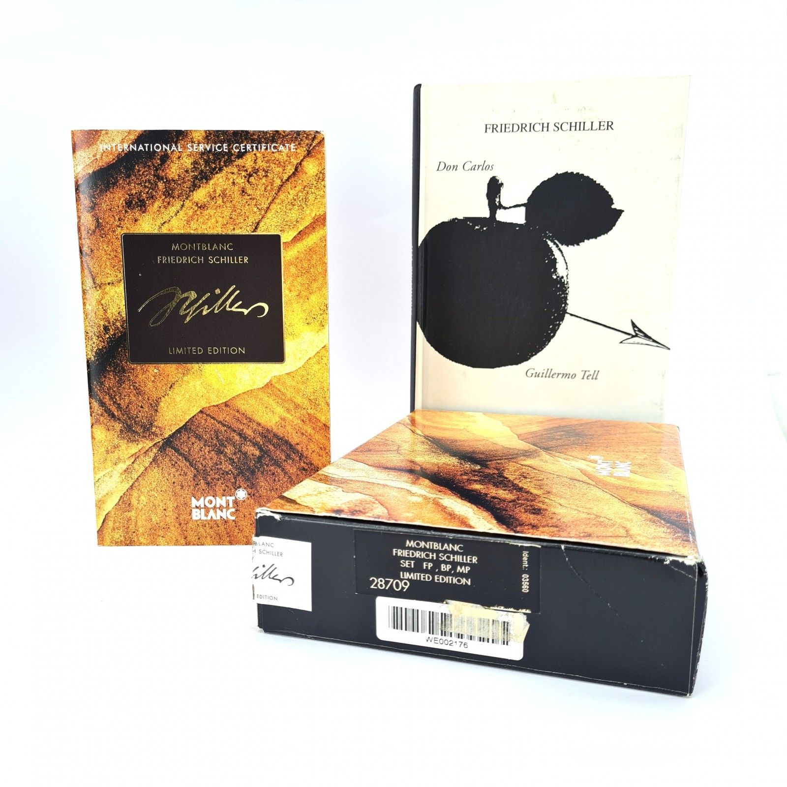 Set 3 piezas MONTBLANC Friedrich Schiller Edición Limitada Escritores 2000